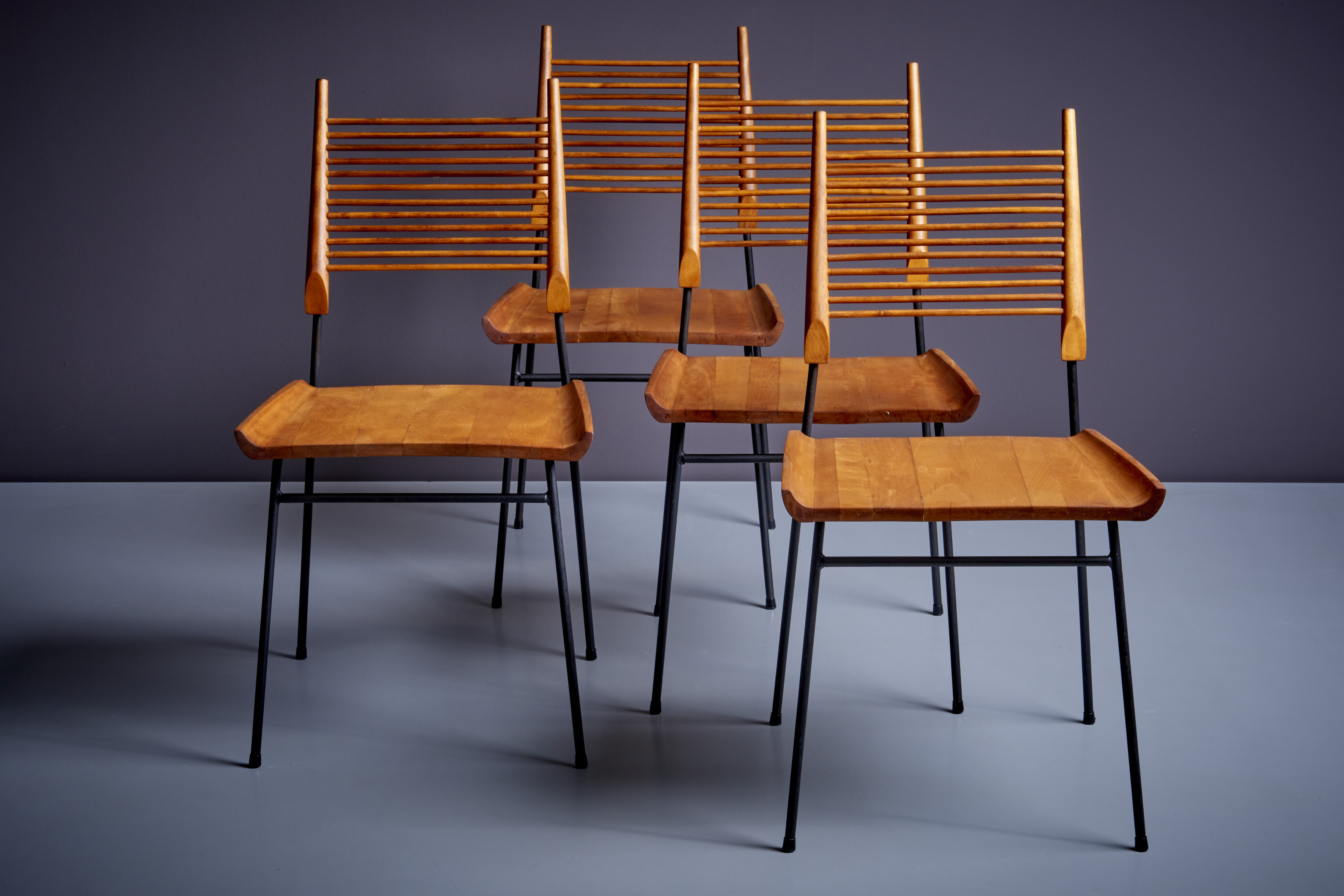 Set of 4 Paul McCobb Shovel Chairs for Winchendon