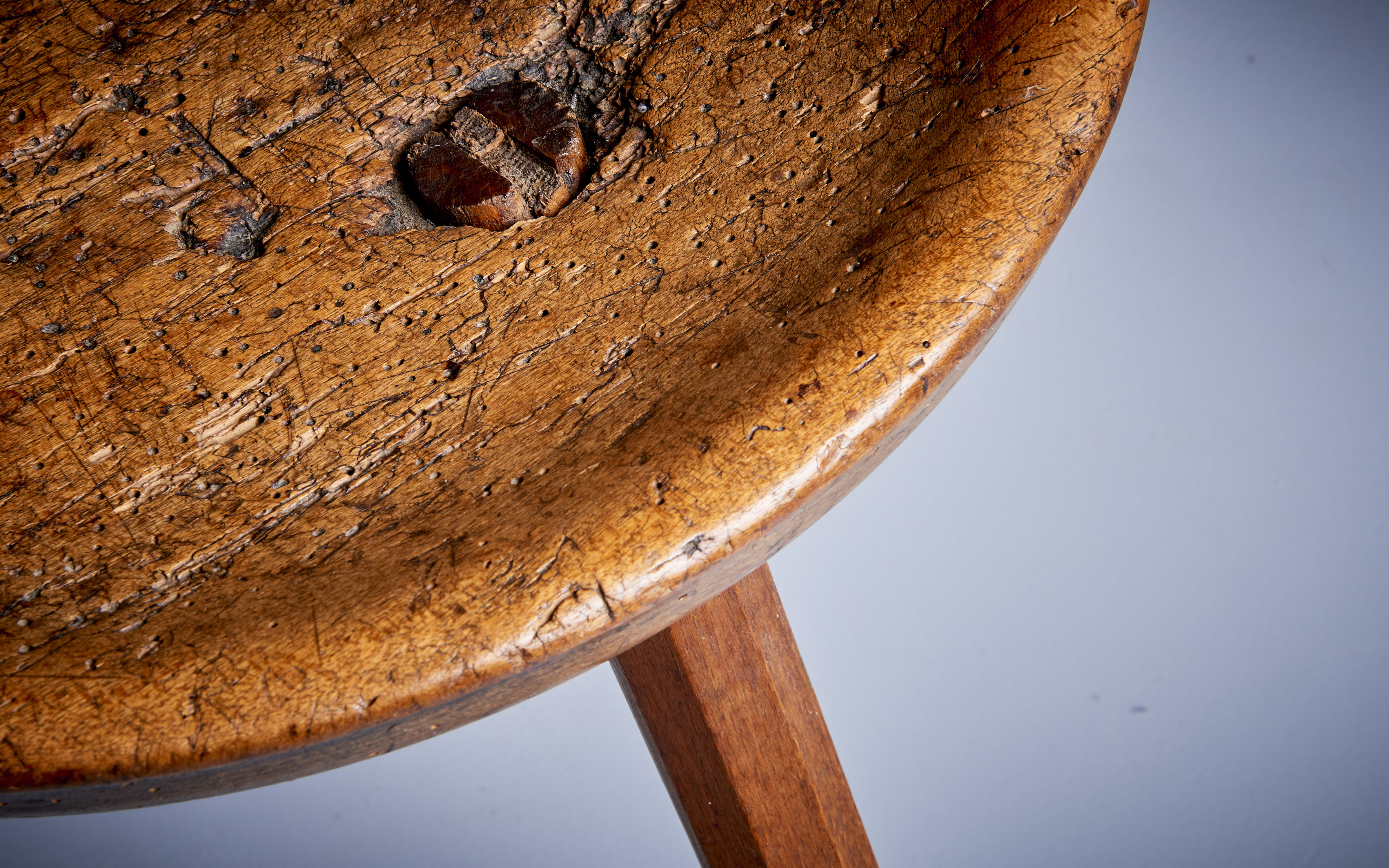 Rustic Farmer's Stool in Maple