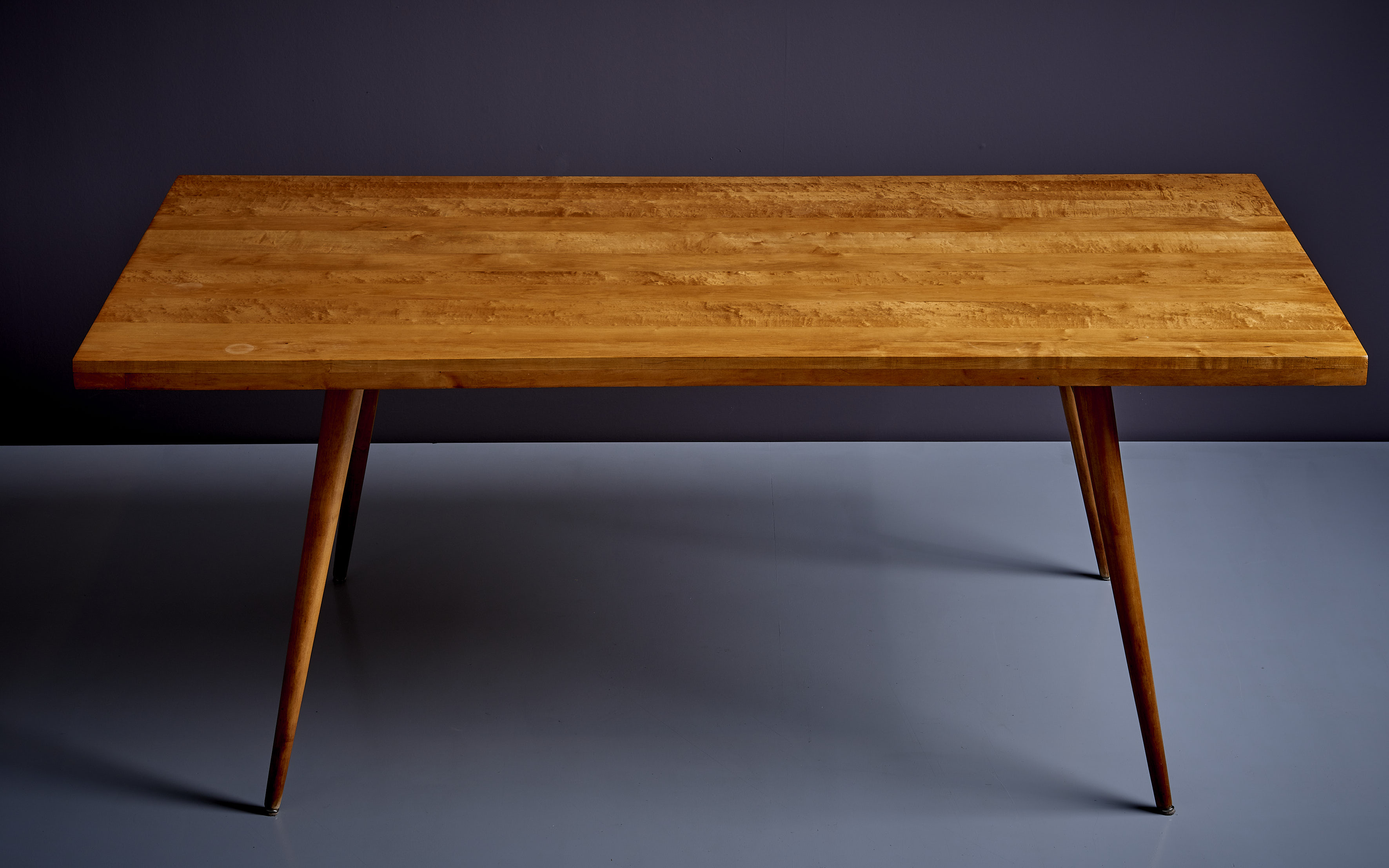 Large Paul McCobb Planner Group solid maple dining table