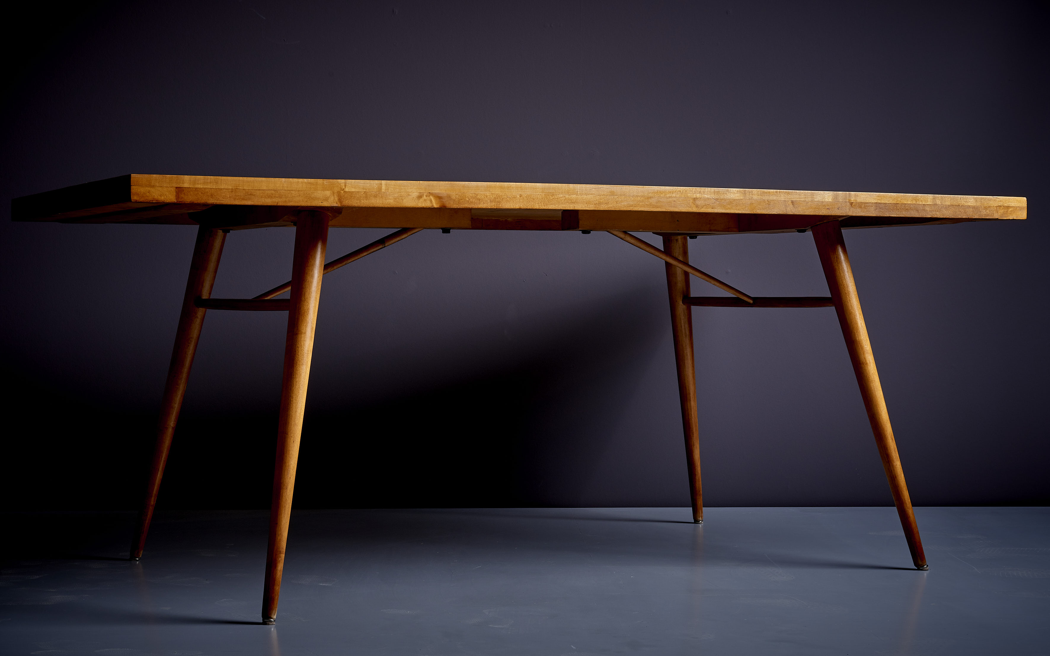 Large Paul McCobb Planner Group solid maple dining table