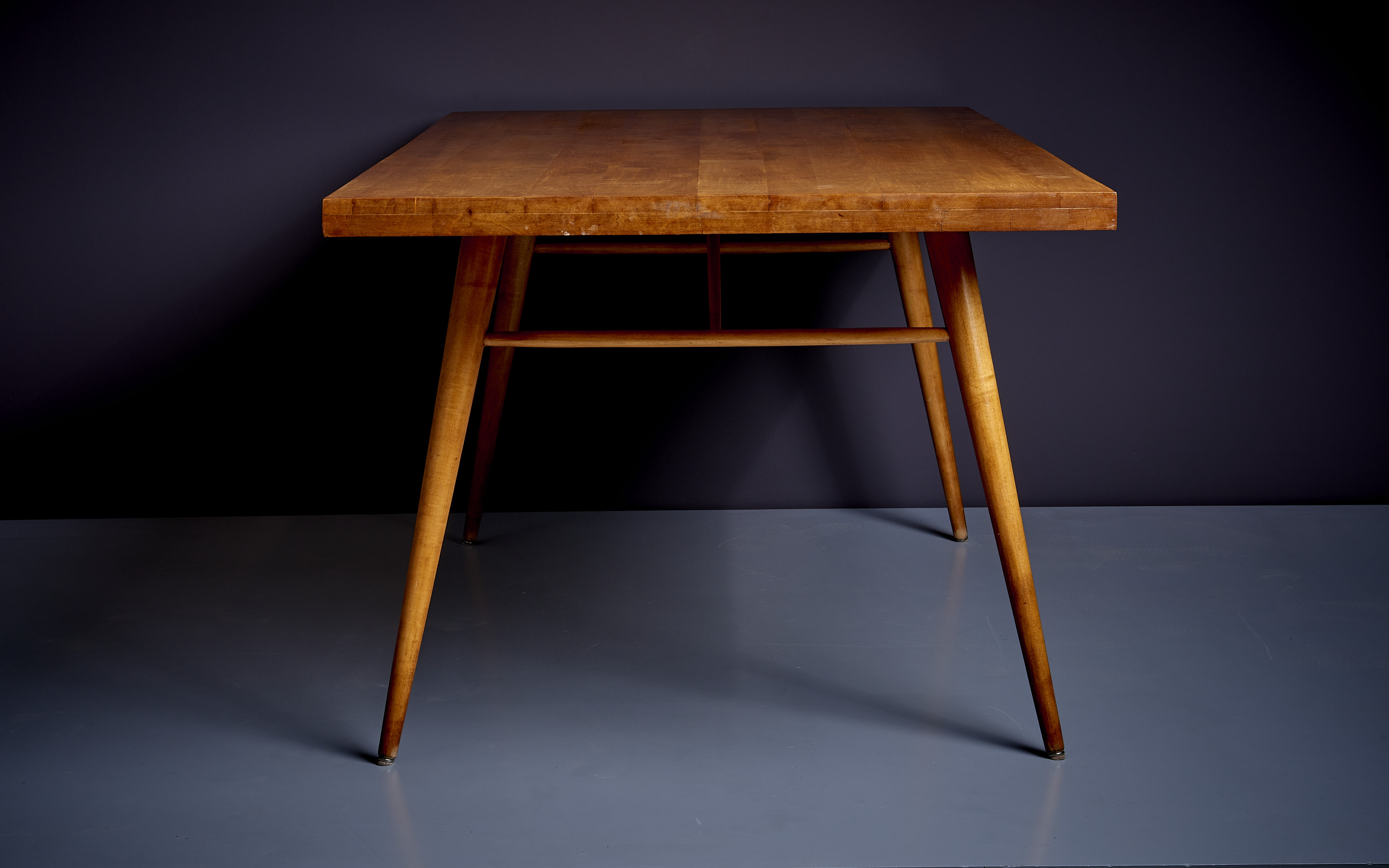 Large Paul McCobb Planner Group solid maple dining table