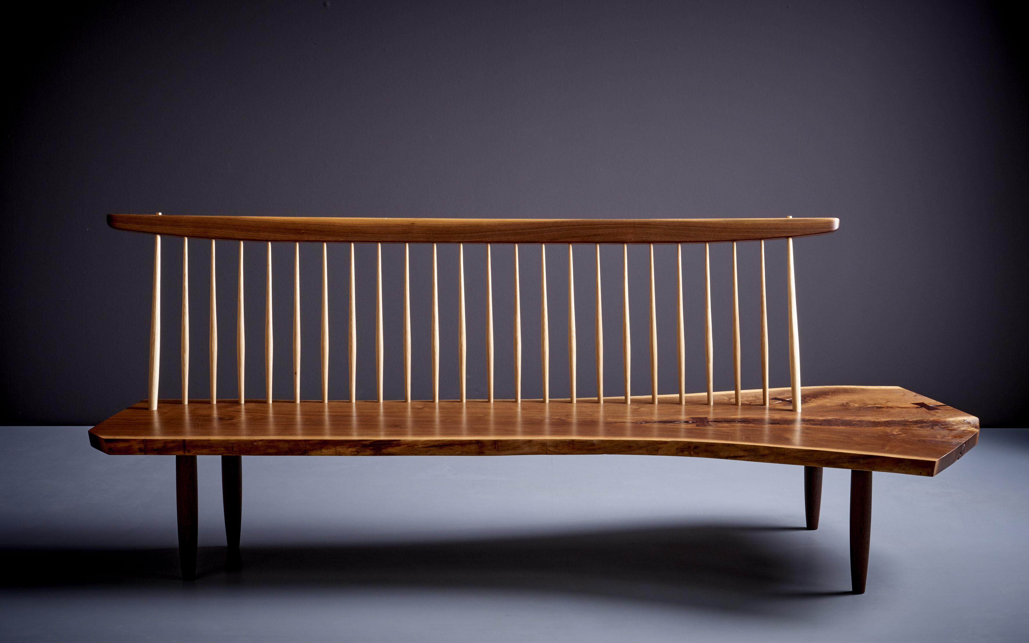 George Nakashima Studio Conoid Bench in Walnut