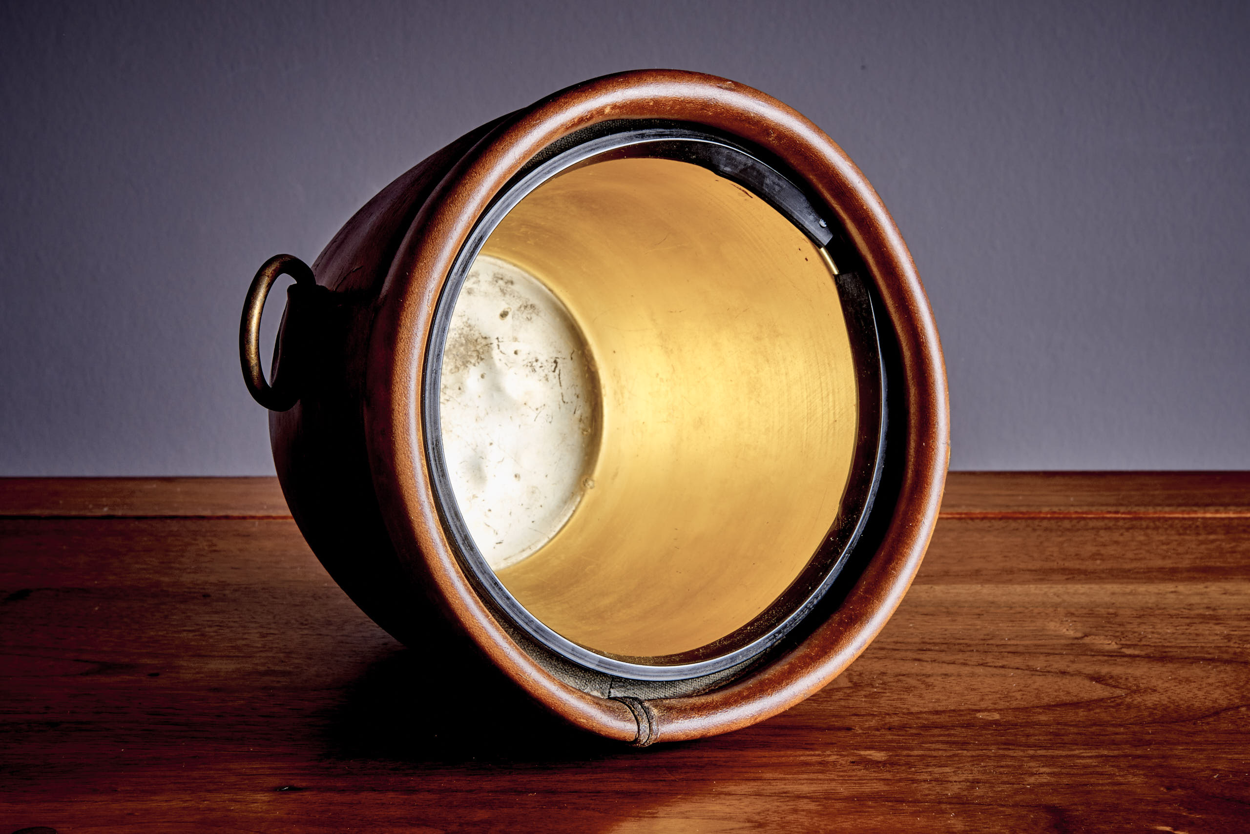Leather Ice Bucket with Eagle shaped Handle