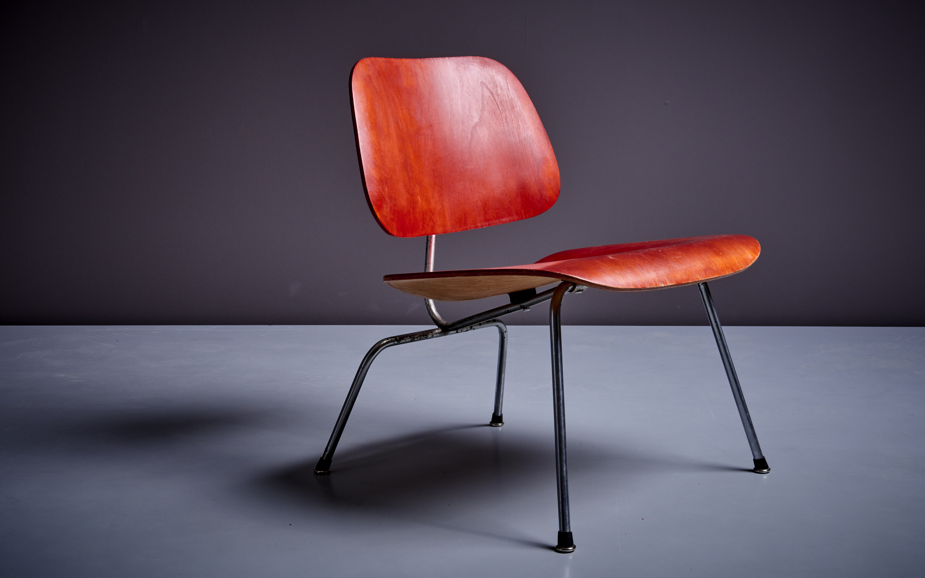LCM Chair in Aniline Red by Charles Eames for Herman Miller