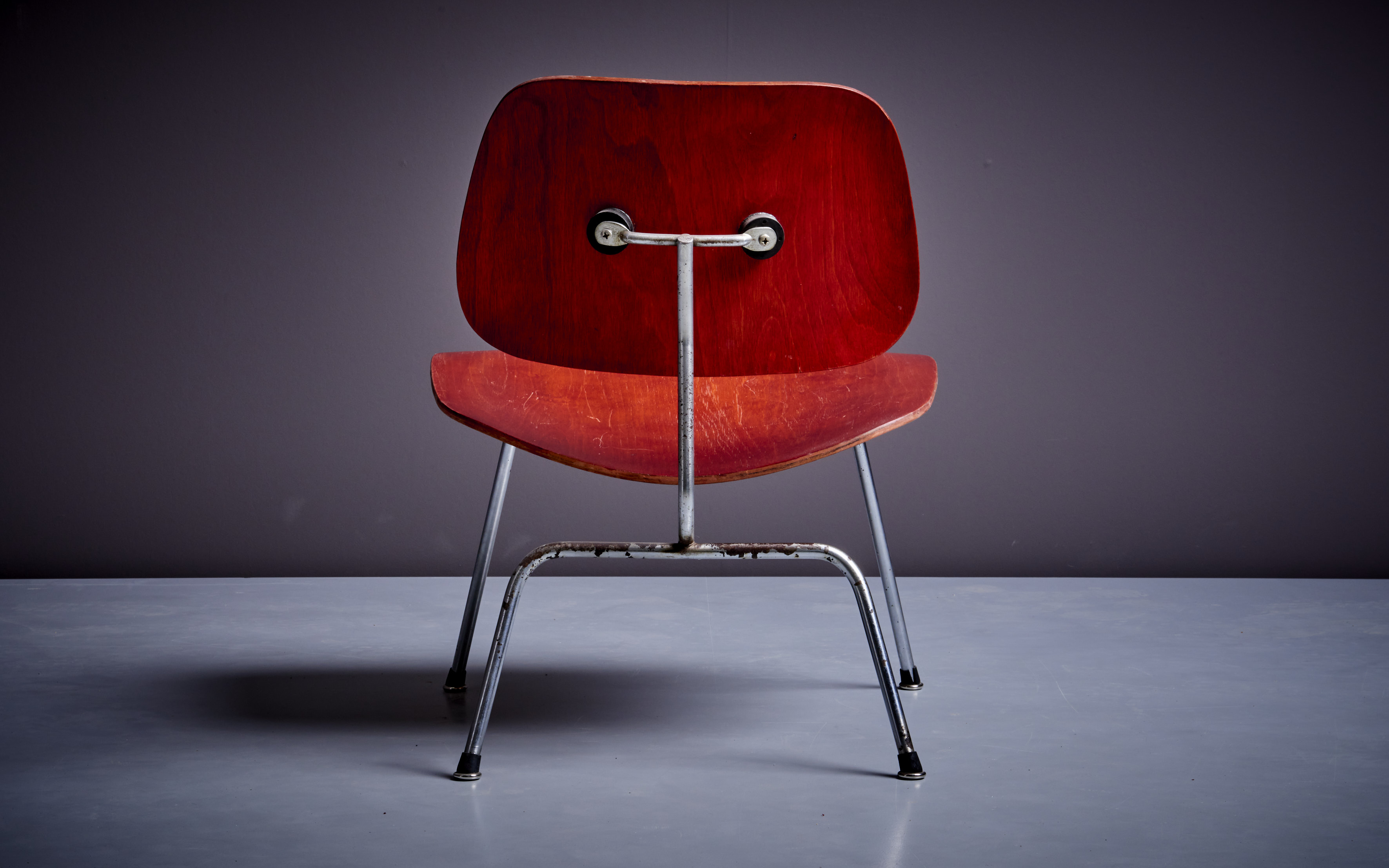 LCM Chair in Aniline Red by Charles Eames for Herman Miller