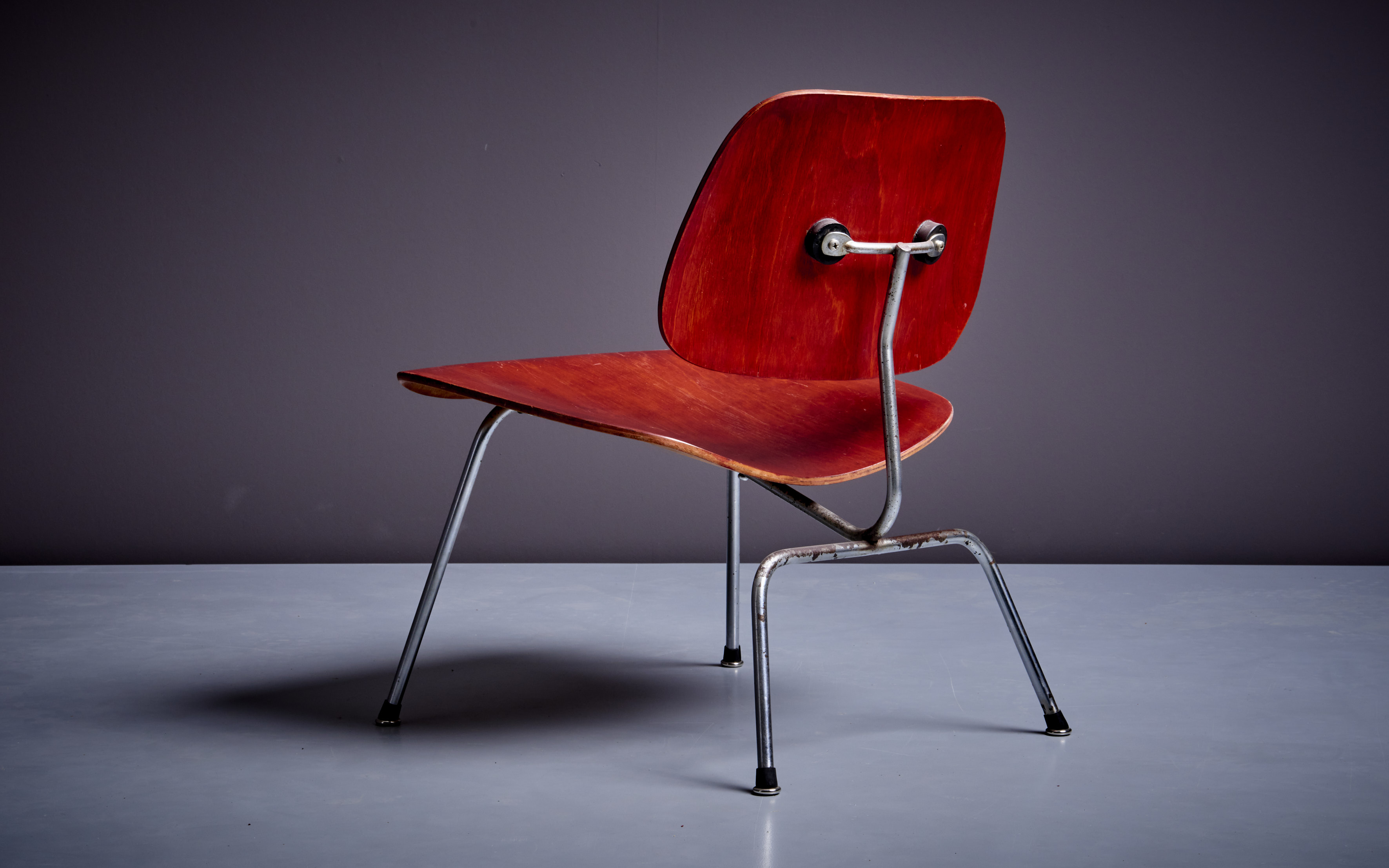 LCM Chair in Aniline Red by Charles Eames for Herman Miller