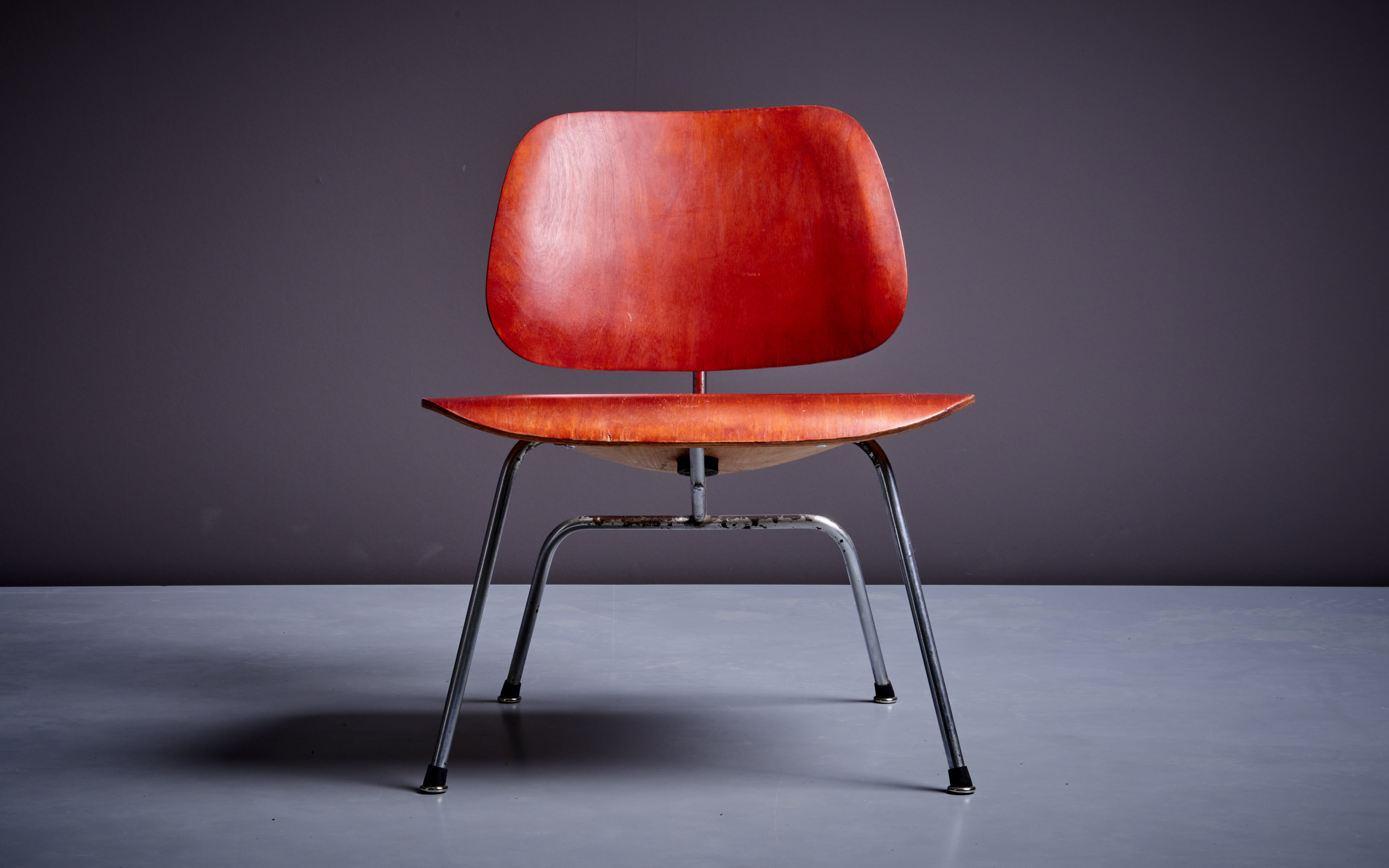 LCM Chair in Aniline Red by Charles Eames for Herman Miller