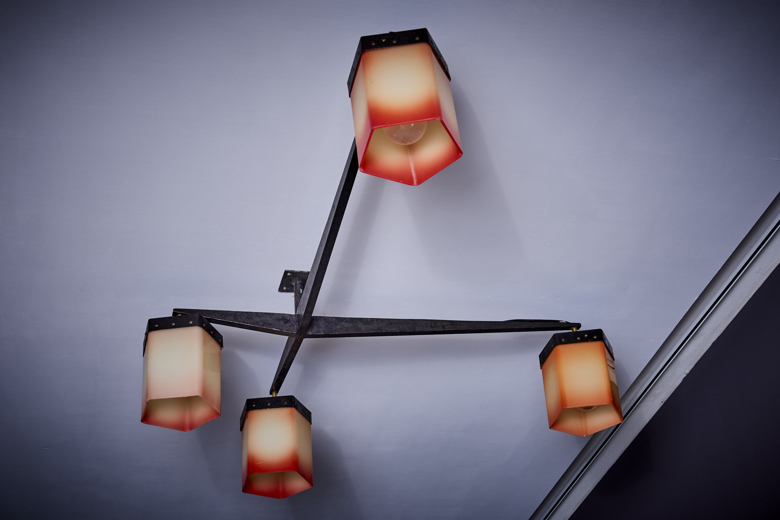 Architectural Flush Mount Ceiling Lamps with Perspex Shade