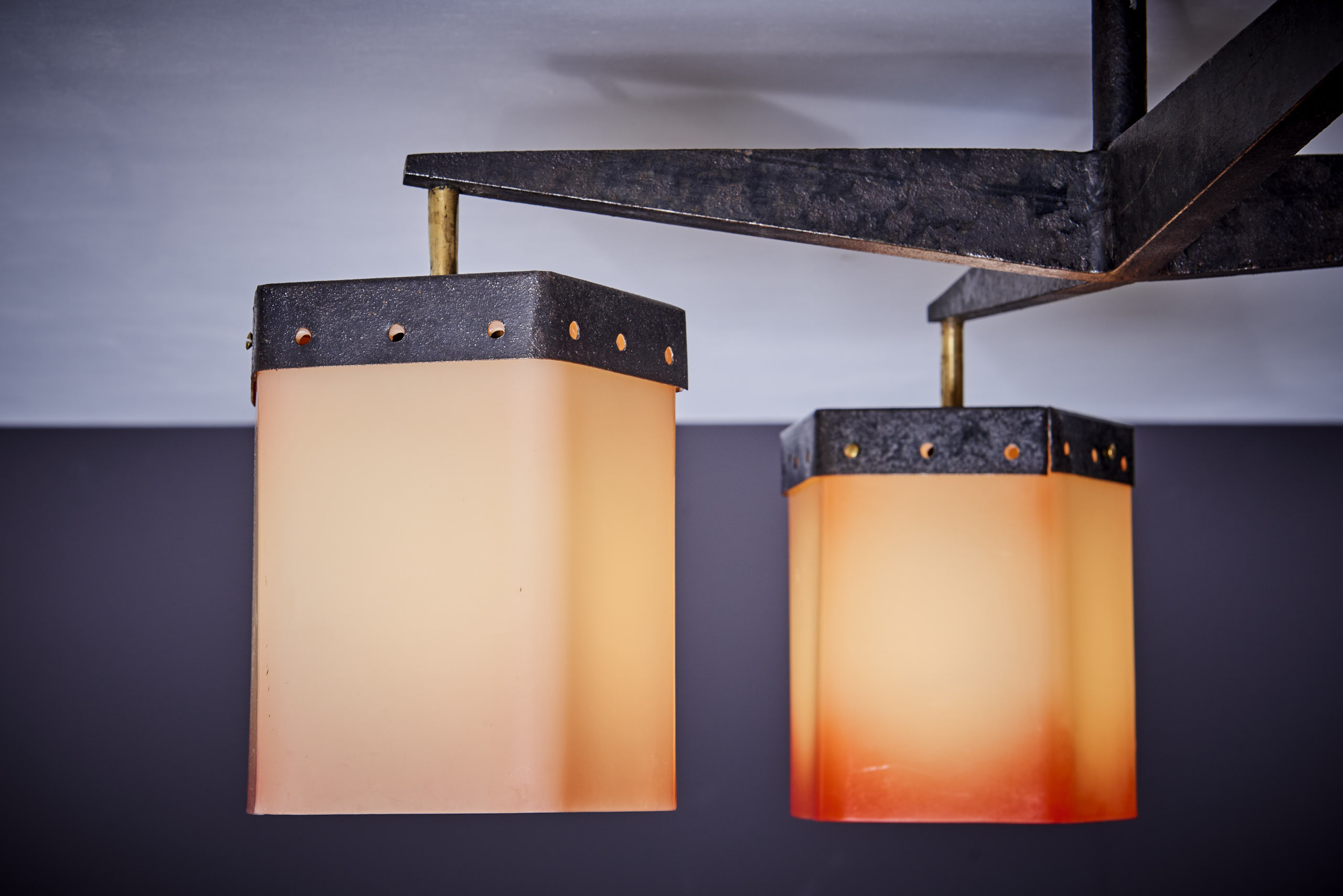 Architectural Flush Mount Ceiling Lamps with Perspex Shade