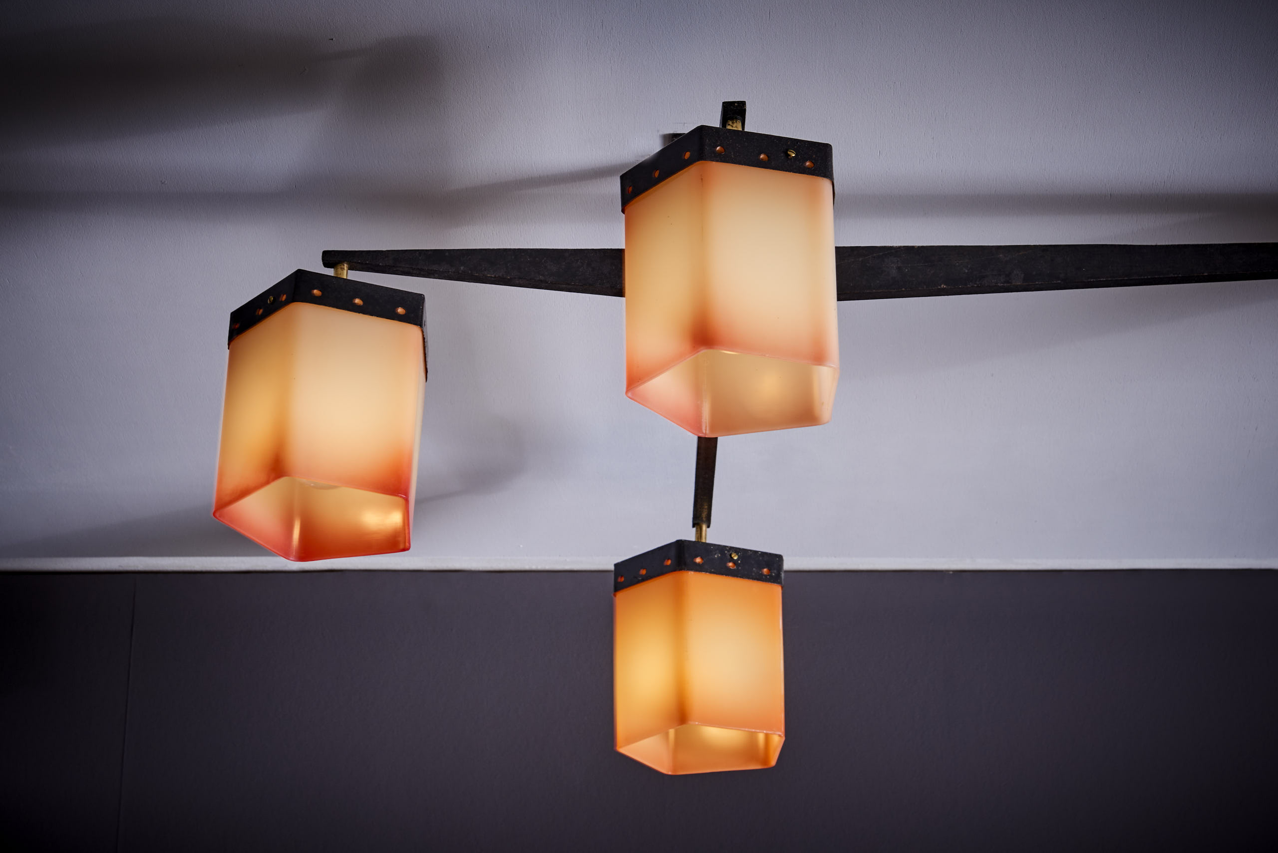 Architectural Flush Mount Ceiling Lamps with Perspex Shade