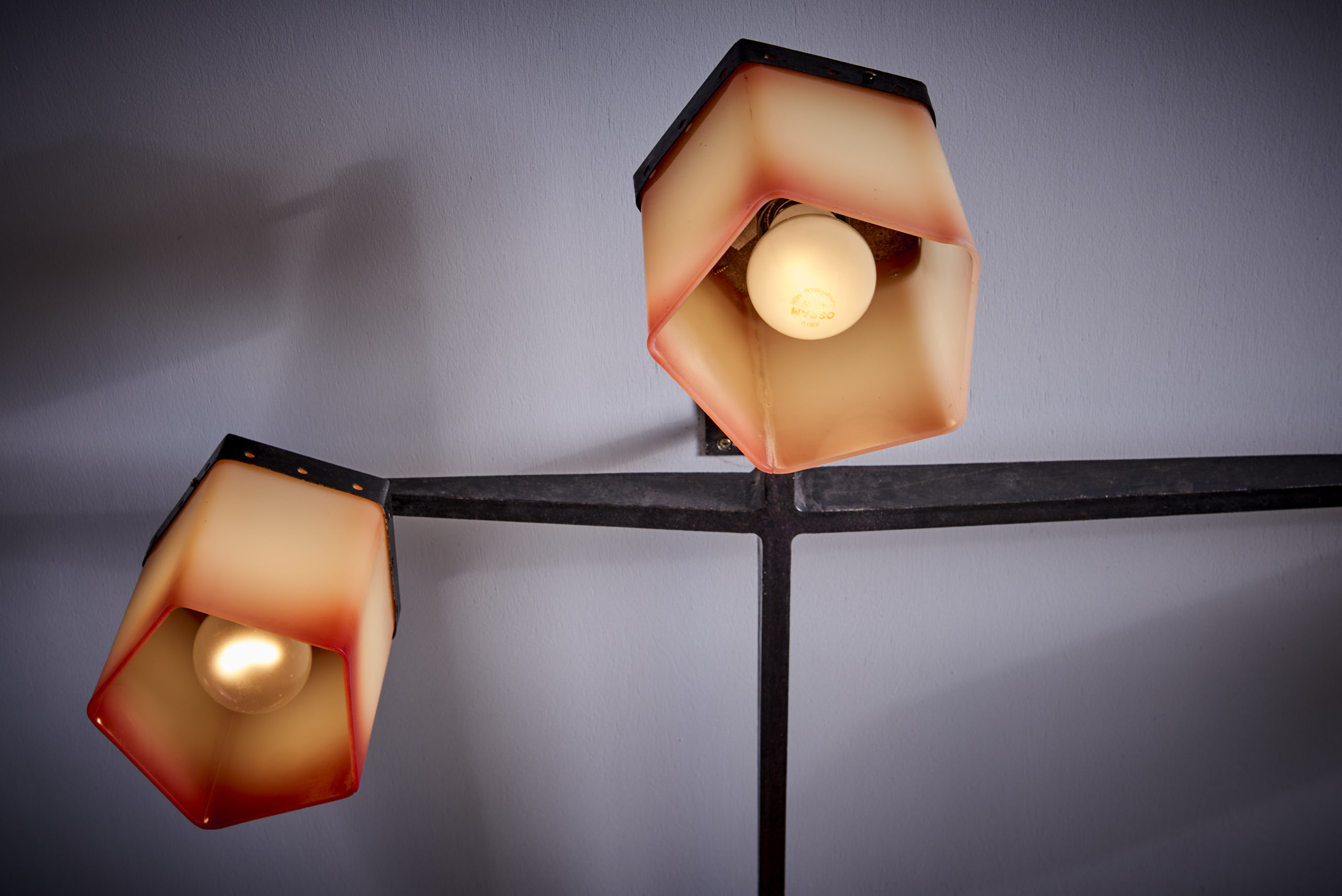 Architectural Flush Mount Ceiling Lamps with Perspex Shade