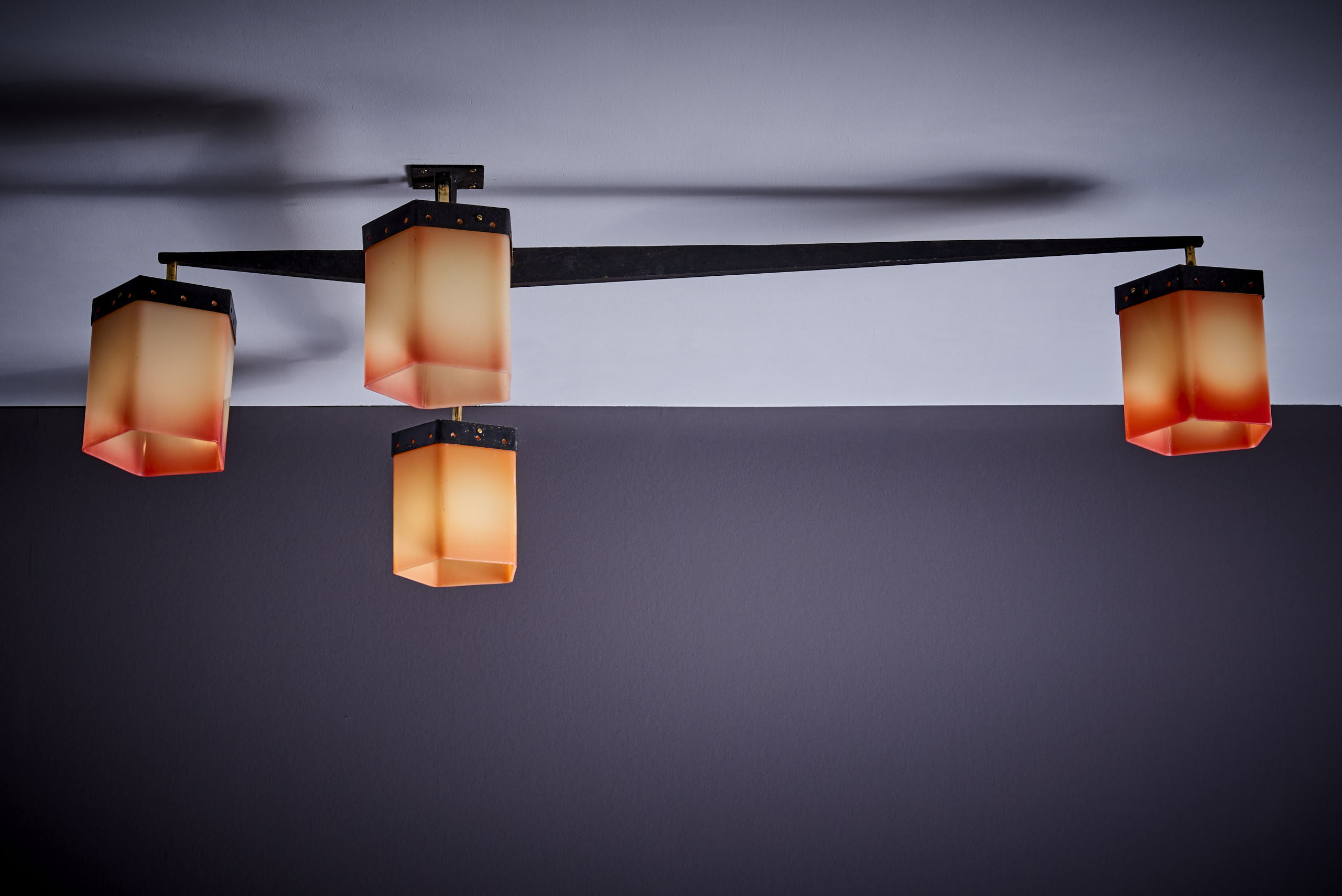 Architectural Flush Mount Ceiling Lamps with Perspex Shade