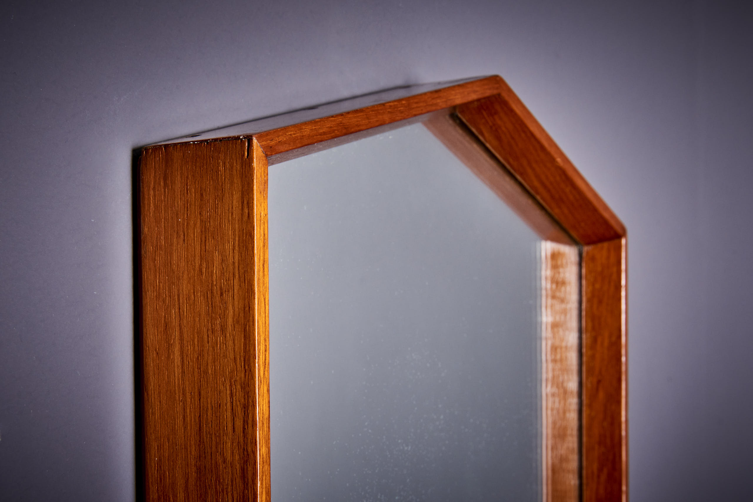 Mirror in the manner of Gio Ponti made of teak