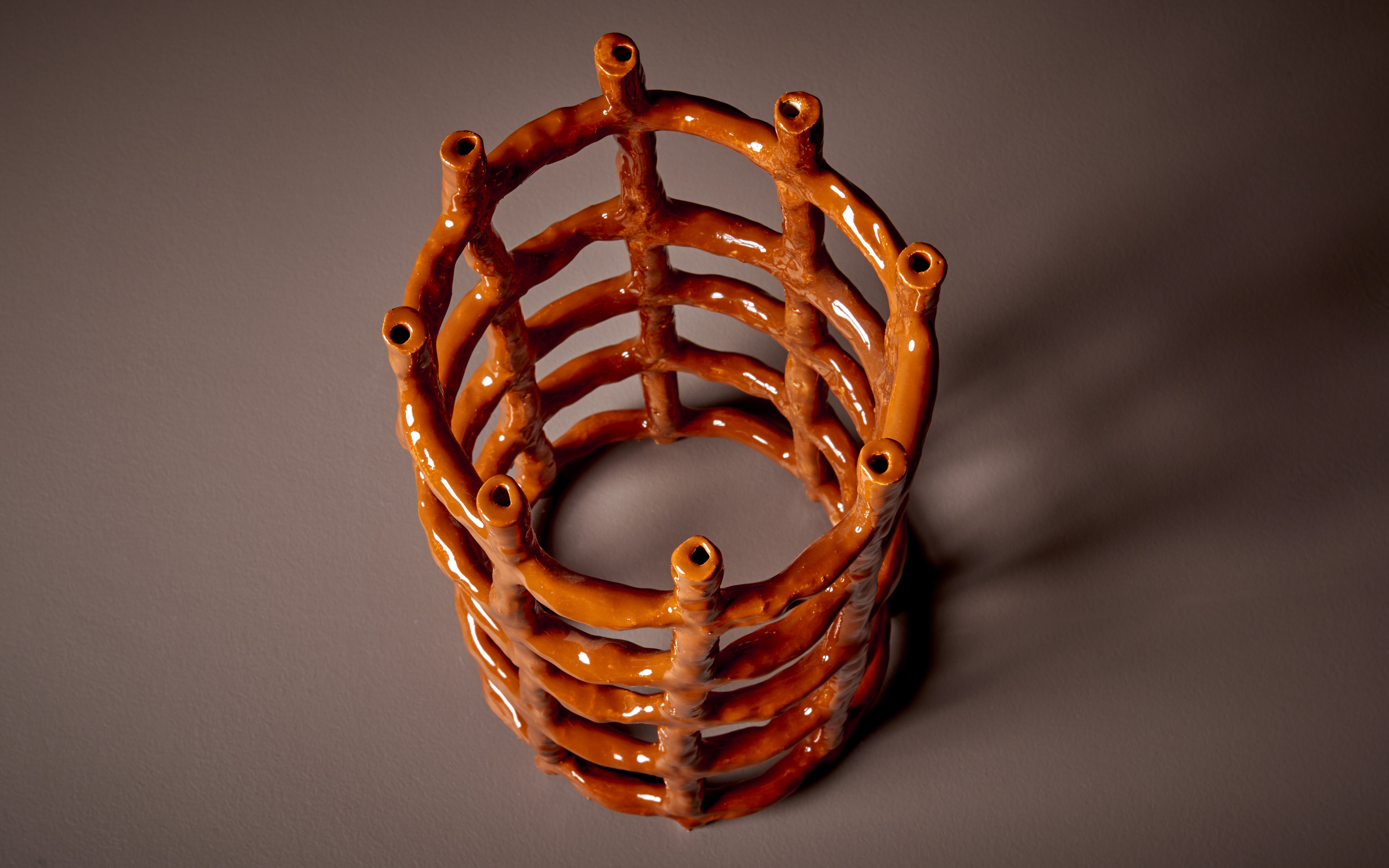 Ceramic Vessel Nr. 279 by Onka Allmayer-Beck in Tobacco