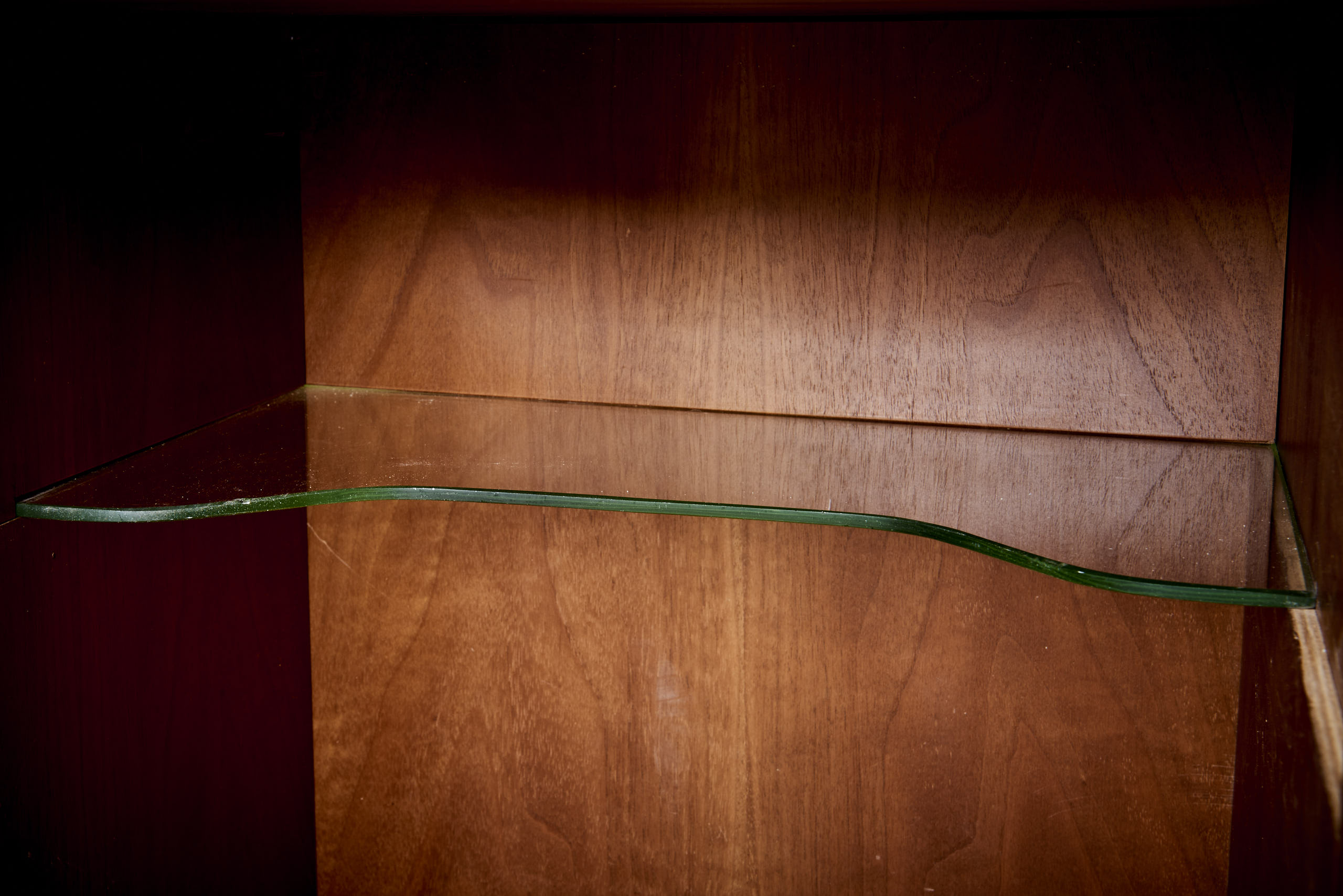 1950s Italian constructivism Walnut studio sideboard or credenza
