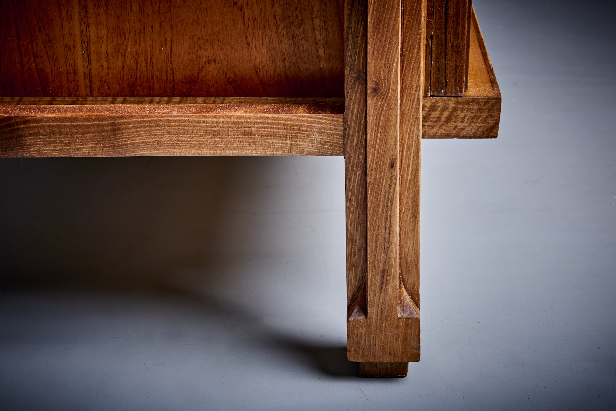 1950s Italian constructivism Walnut studio sideboard or credenza