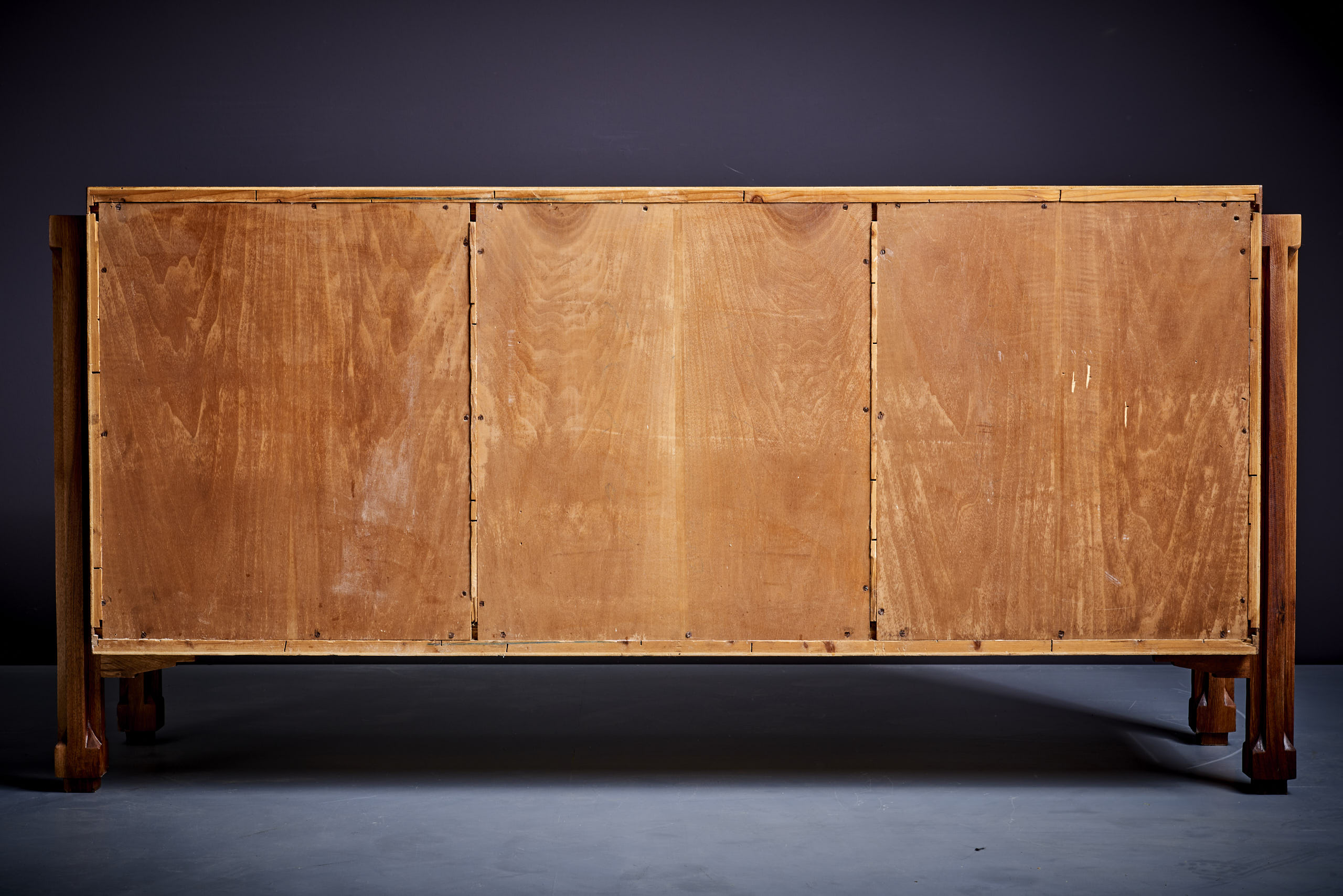 1950s Italian constructivism Walnut studio sideboard or credenza
