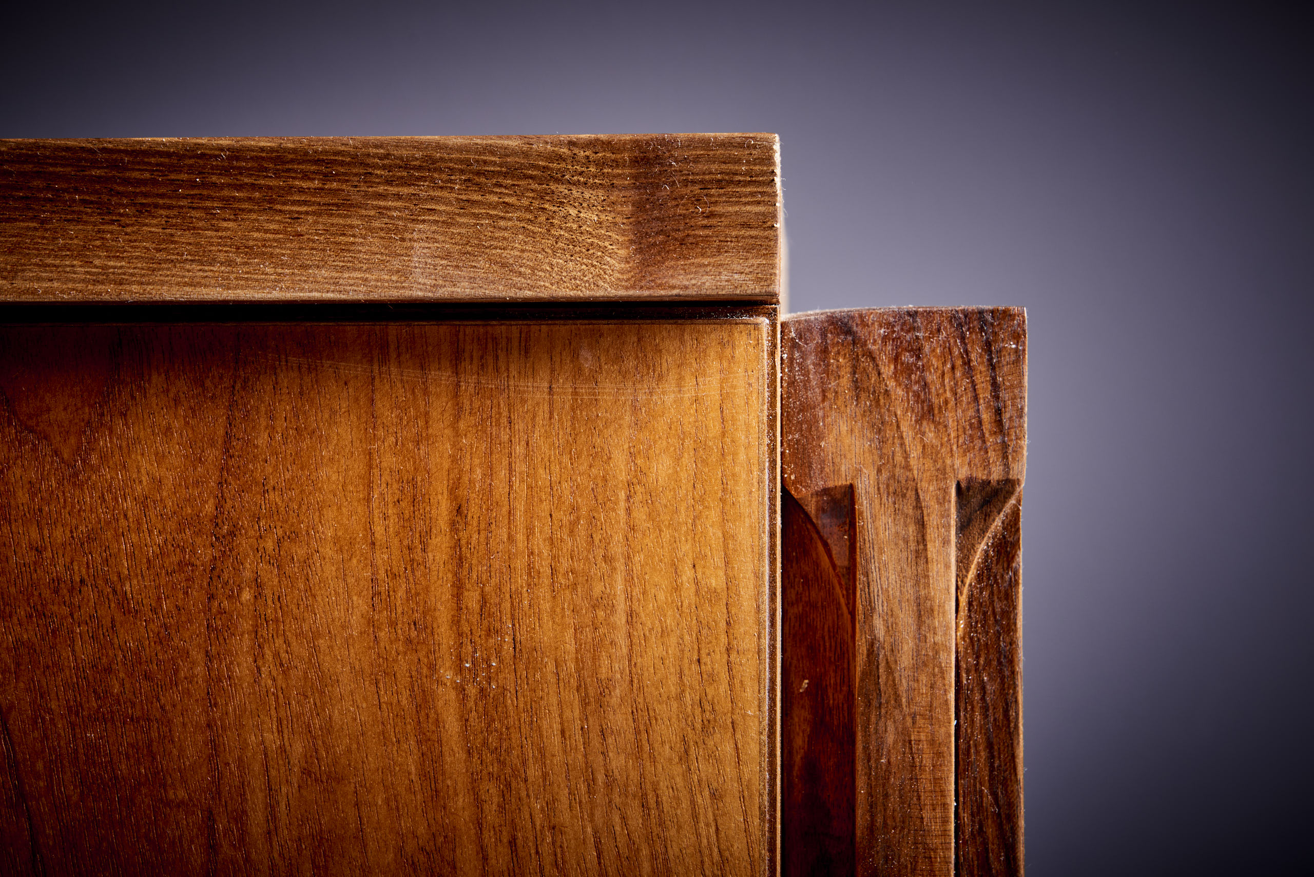 1950s Italian constructivism Walnut studio sideboard or credenza