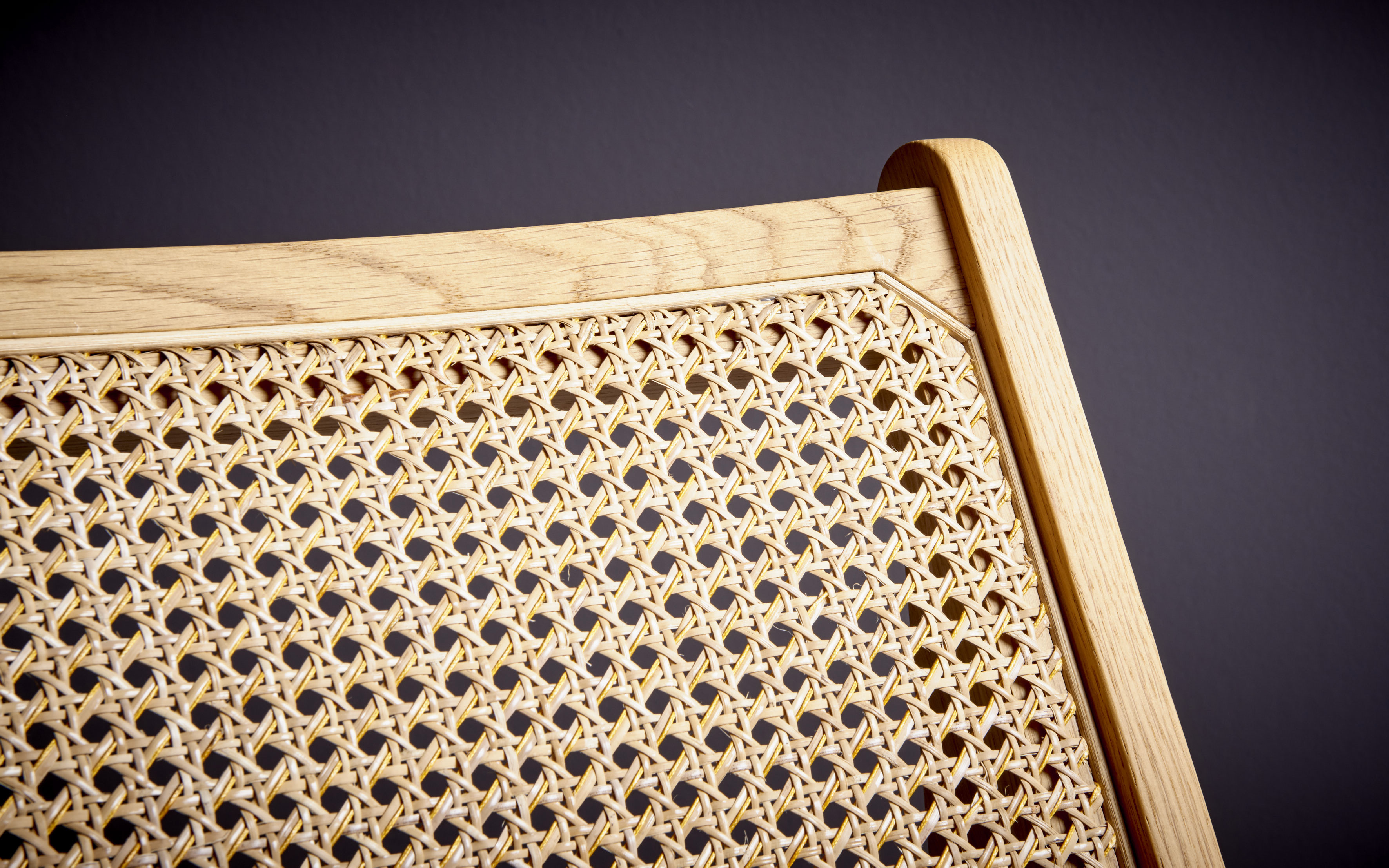 Set of Two Pierre Jeanneret Kangaroo Lounge Chairs in Wood and Wicker ...