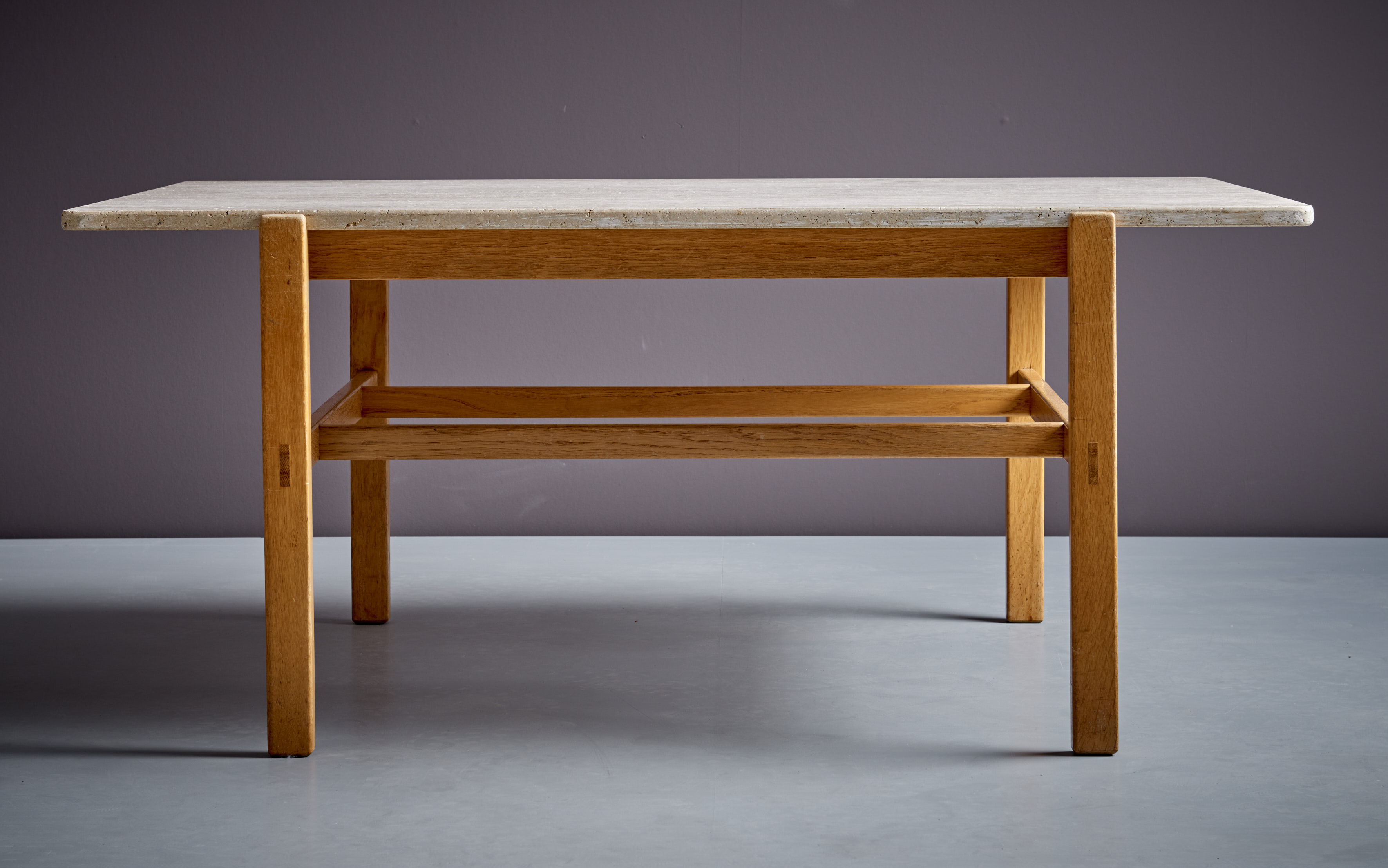 Coffee Table by Inge Davidsson for Ernst Johansson with Travertine Top