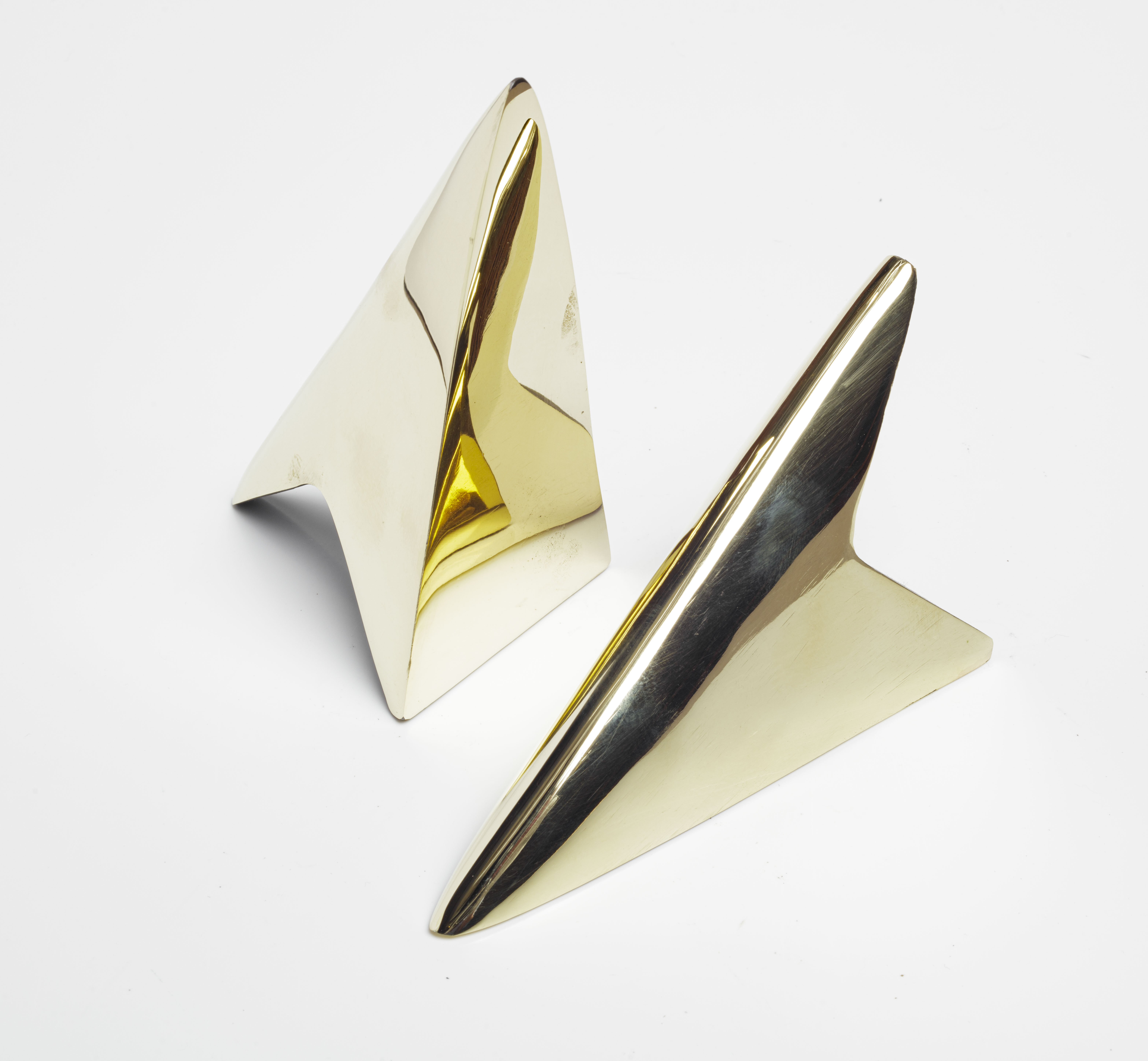 Pair of Carl Auböck #3846 Bookends "Rocket" in Brass
