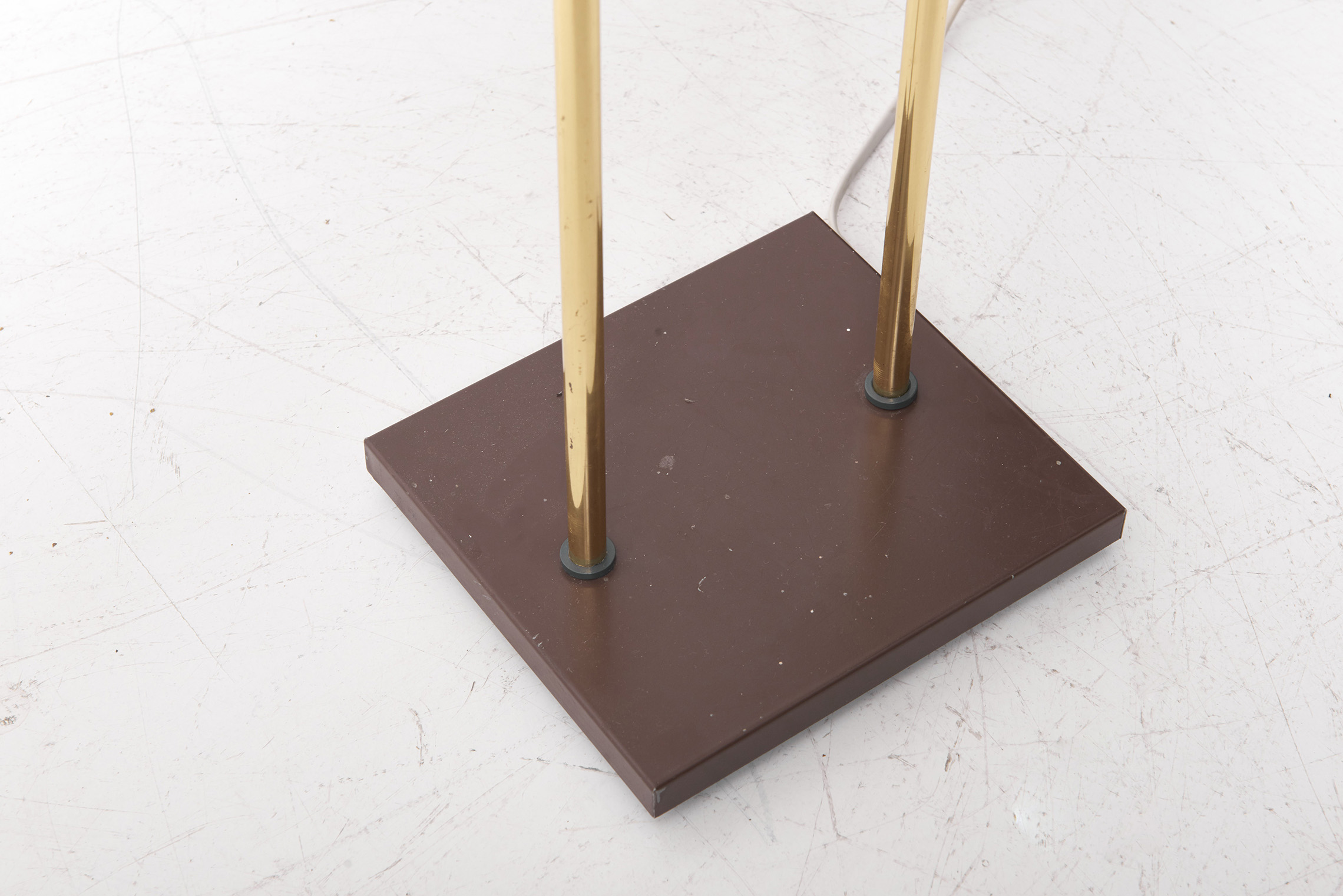 Brass Floor Lamp 'Trombone' by Jo Hammerborg for Fog & Mørup