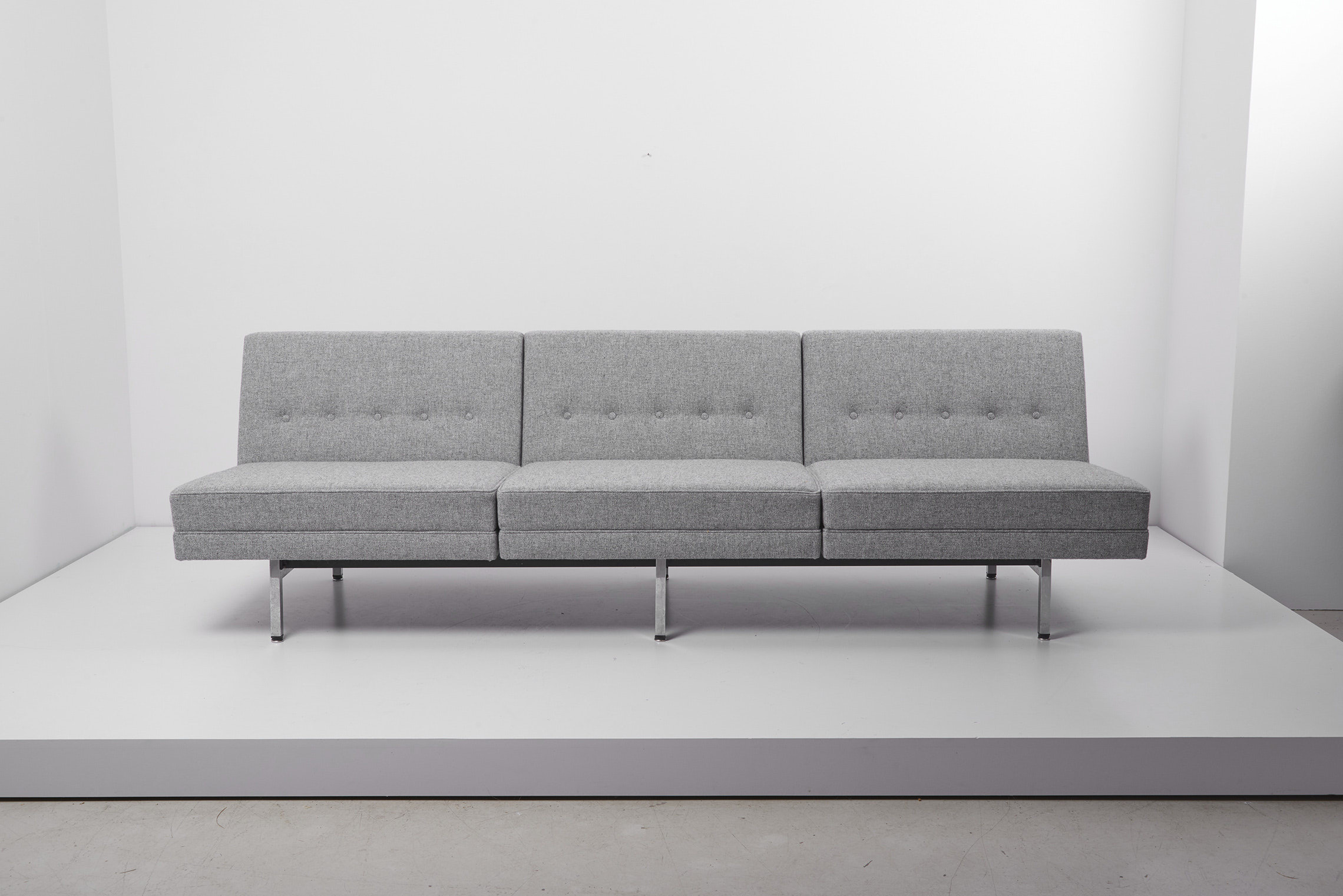 Two Modular Sofas with Table and Drawers by George Nelson for Herman Miller