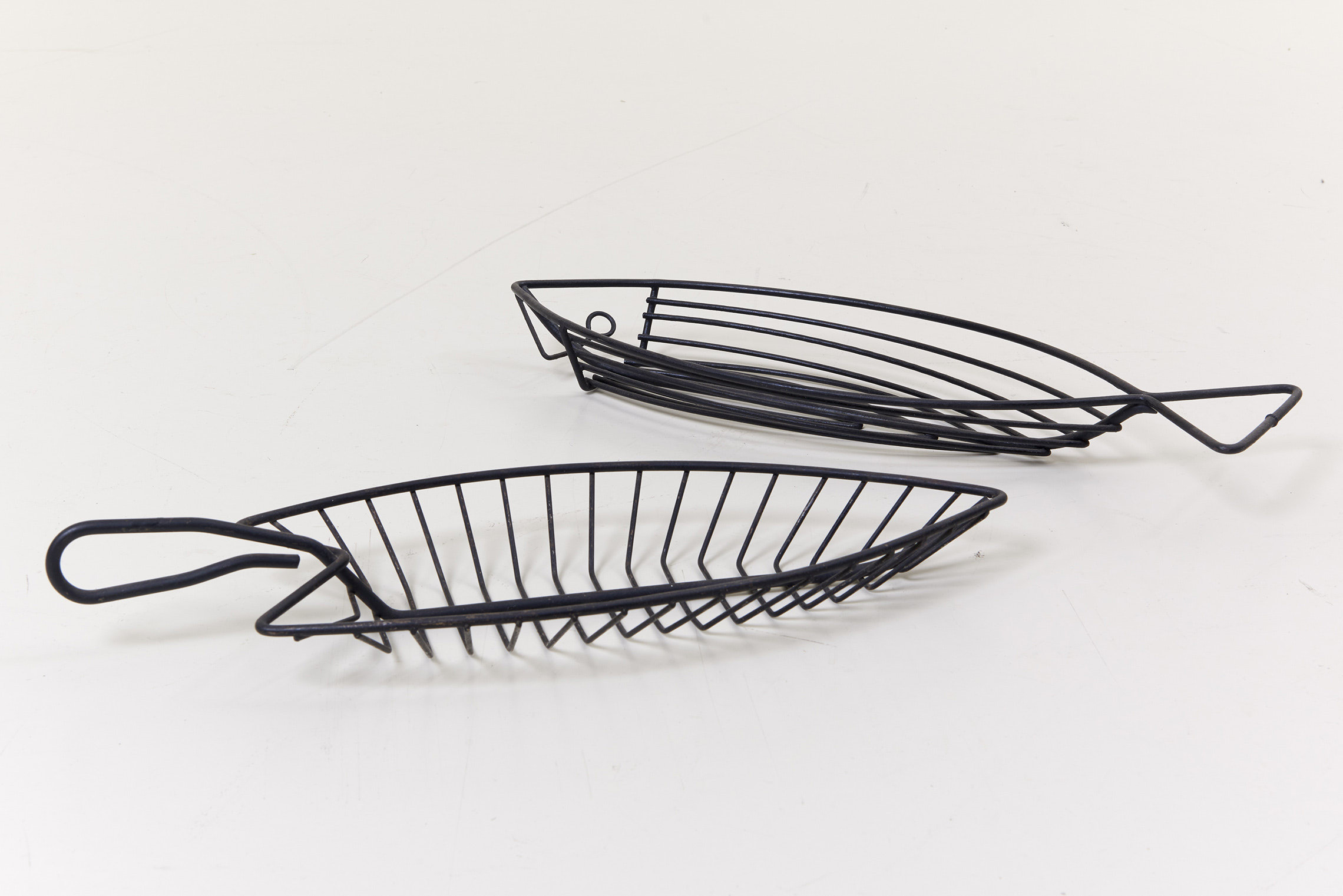 Pair of Fish Bowls in Wire