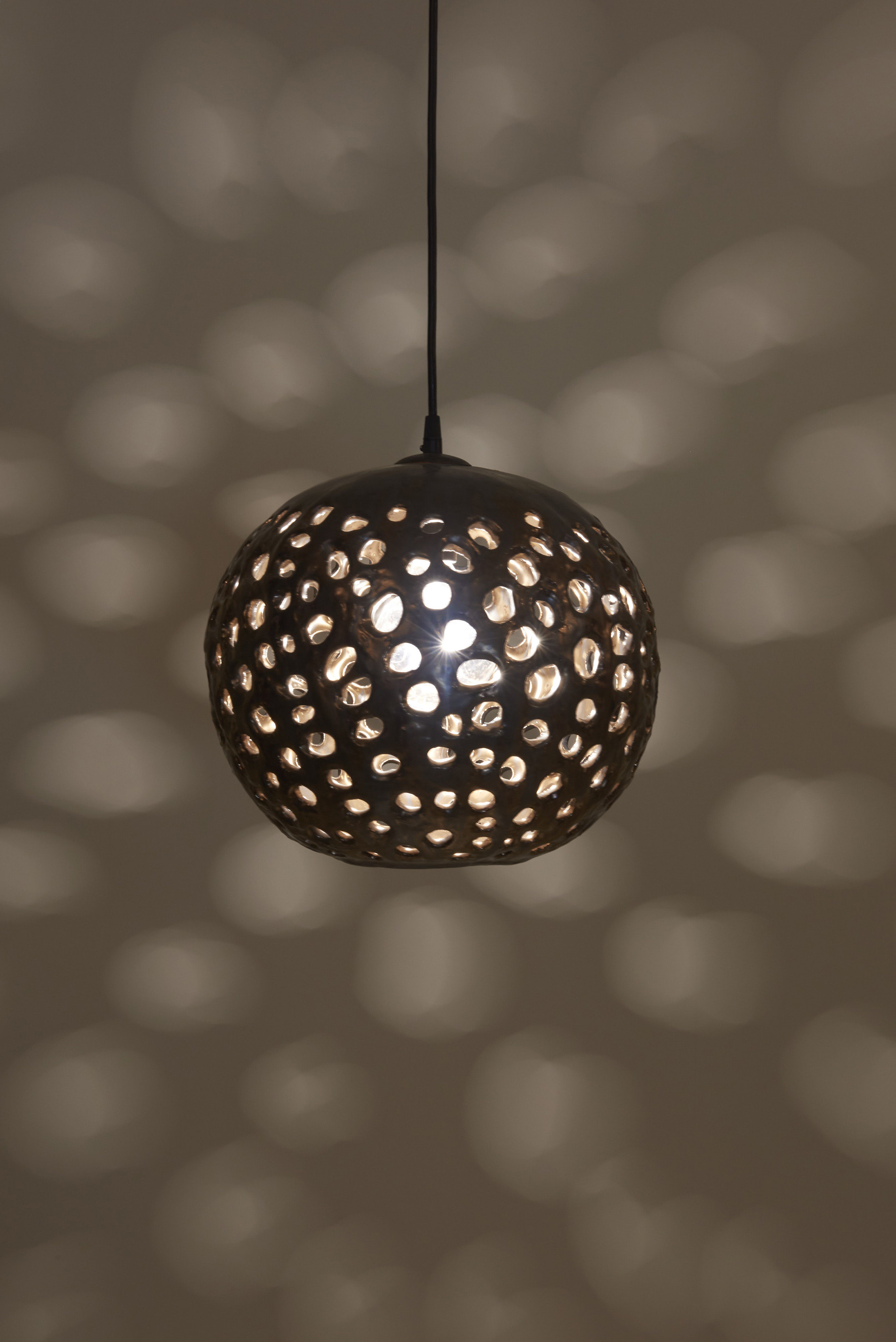 Ball Lamp in Spray Metal by Stan Bitters