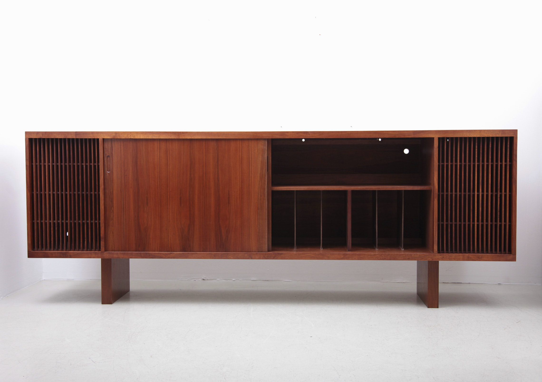 Mid-Century Studio Hifi Phono Credenza in Walnut by Vincent Labadessa