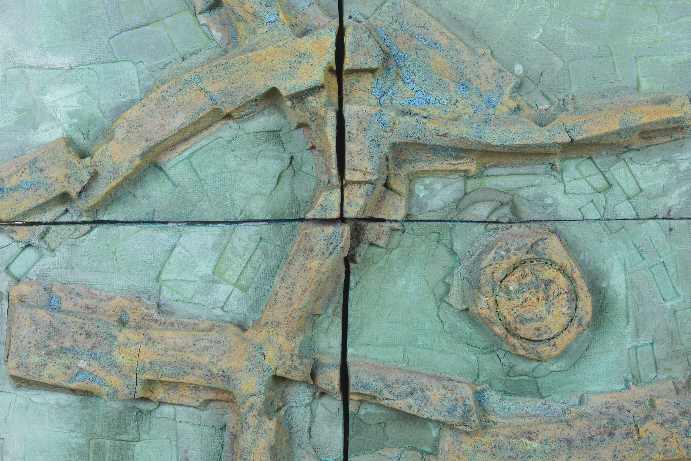 Green Ceramic Mural by Stan Bitters